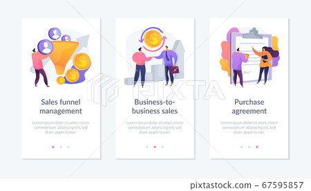 Sales management app interface template. - Stock Illustration [67595857 ...