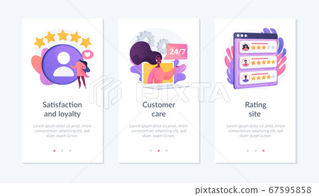 Personalized service app interface template. - Stock Illustration ...