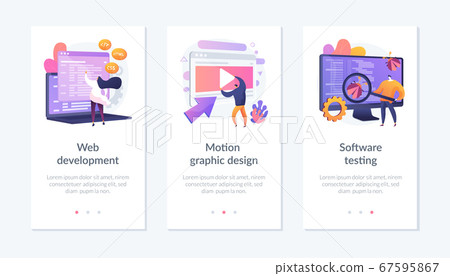 Website development app interface template. - Stock Illustration ...