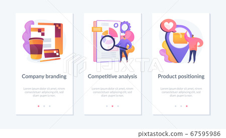 B2B marketing app interface template. - Stock Illustration [67595986 ...