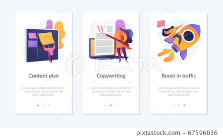 Content strategy app interface template. - Stock Illustration [67596036 ...