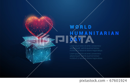 Low poly Abstract open box and heart - Stock Illustration [67601924 ...