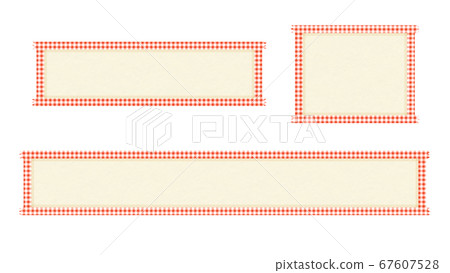 Red tick ribbon frame telop base - Stock Illustration [67607528] - PIXTA
