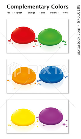 Complementary colors infographic. Red green,... - Stock Illustration ...