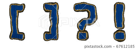 Set of symbols square brackets, question mark,... - Stock Illustration ...