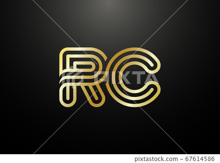 Initial Monogram Letter R C Logo Design Vector... - Stock Illustration ...