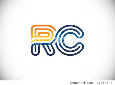 Initial Monogram Letter R C Logo Design Vector... - Stock Illustration ...