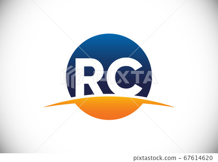 Initial Monogram Letter R C Logo Design Vector... - Stock Illustration ...