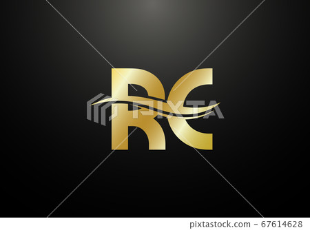 Initial Monogram Letter R C Logo Design Vector... - Stock Illustration ...
