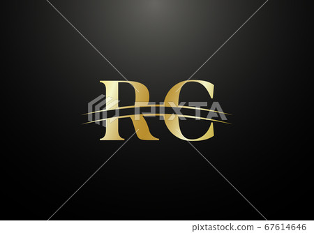 Initial Monogram Letter R C Logo Design Vector... - Stock Illustration ...