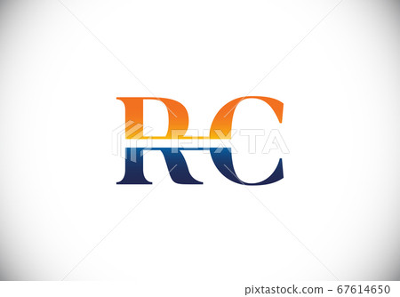 Initial Monogram Letter R C Logo Design Vector... - Stock Illustration ...