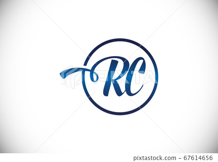 Initial Monogram Letter R C Logo Design Vector... - Stock Illustration ...