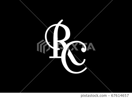 Initial Monogram Letter R C Logo Design Vector... - Stock Illustration ...