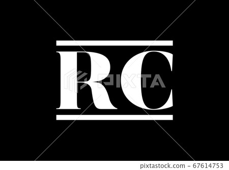 Initial Monogram Letter R C Logo Design Vector... - Stock Illustration ...