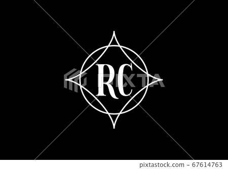 Initial Monogram Letter R C Logo Design Vector... - Stock Illustration ...