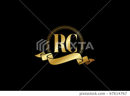 Initial Monogram Letter R C Logo Design Vector... - Stock Illustration ...