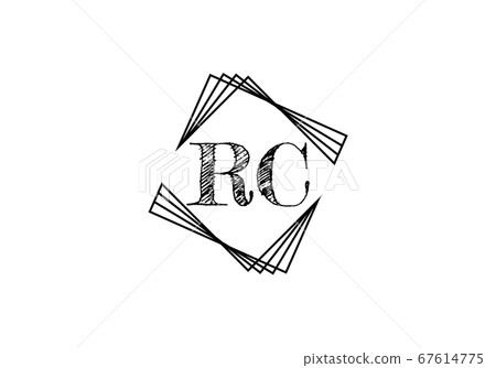 Initial Monogram Letter R C Logo Design Vector... - Stock Illustration ...