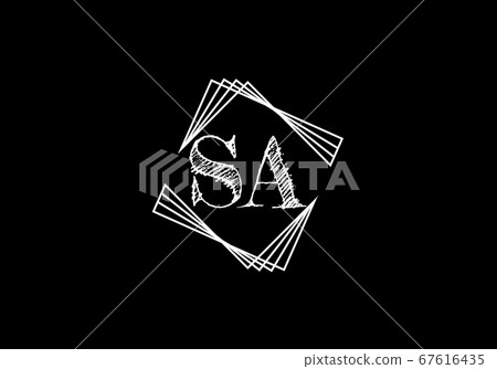 Initial Monogram Letter S A Logo Design Vector... - Stock Illustration ...