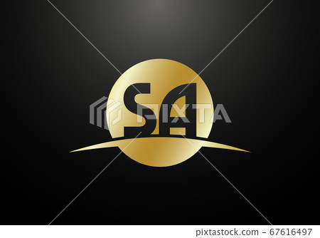Initial Monogram Letter S A Logo Design Vector...-插圖素材 [67616497] - PIXTA圖庫