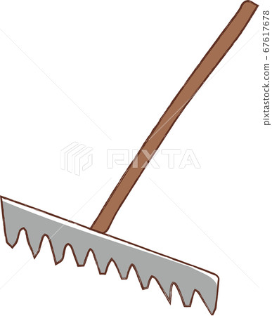 Hand drawn rake - Stock Illustration [67617678] - PIXTA