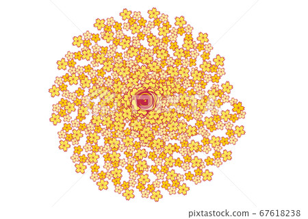Vortex of flowers, Japanese style, classic... - Stock Illustration ...