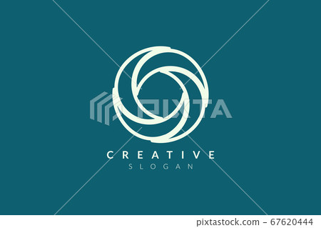 Abstract circle logo design. Minimalist and modern - Stock Illustration ...