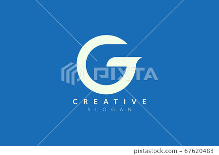 Initial monogram logo design combining letters G - Stock Illustration ...
