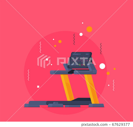 Treadmill vector flat isolated on color background - Stock Illustration ...