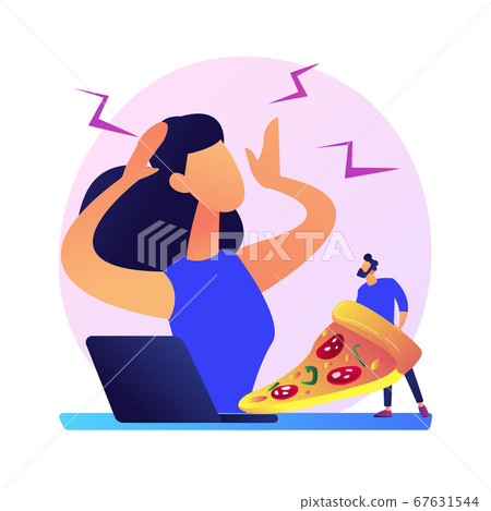 Stress eating vector concept metaphor - Stock Illustration [67631544 ...