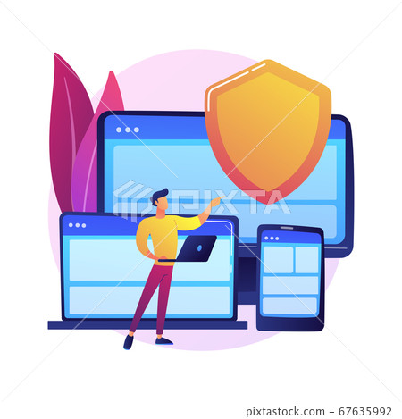 Electronic device insurance vector concept... - Stock Illustration ...