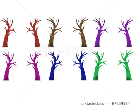 Color dead tree set - Stock Illustration [67639584] - PIXTA