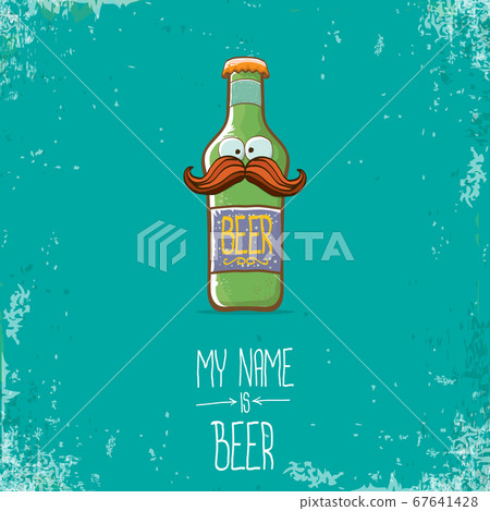 vector cartoon funky beer bottle character...-插圖素材 [67641428] - PIXTA圖庫