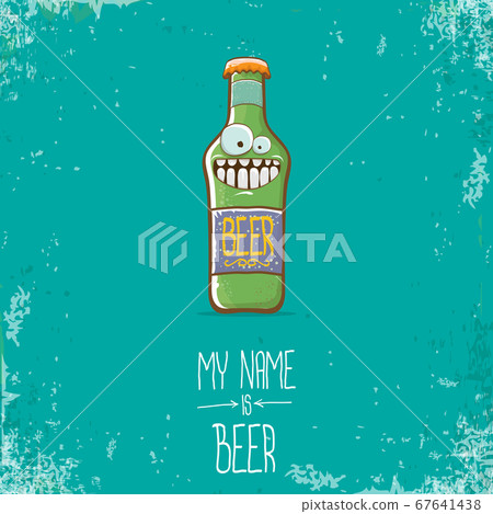 vector cartoon funky beer bottle character...-插圖素材 [67641438] - PIXTA圖庫