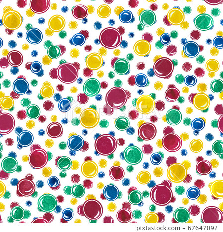 Watercolor seamless pattern with balls. Bright - Stock Illustration ...