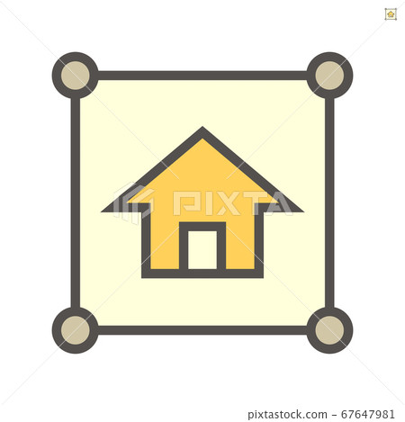 Home in land boundary shape vector icon design, - Stock Illustration ...