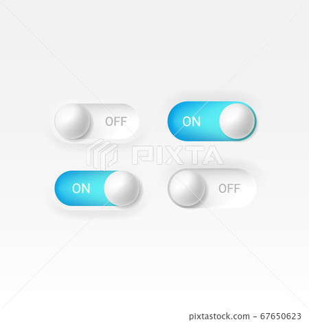 Editable neomorphism on off round shape power... - Stock Illustration ...