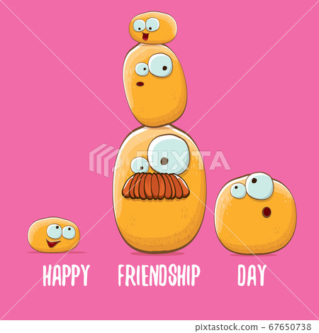 vector friends potato characters having fun... - Stock Illustration ...
