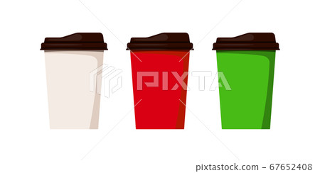 Coffee to go cup set isolated on white background. - Stock Illustration ...