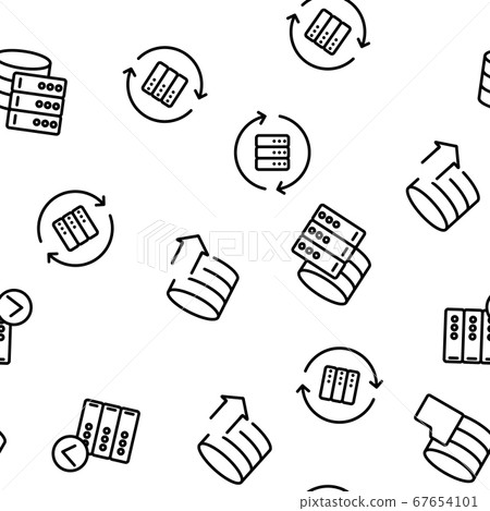 Sql Database Vector Seamless Pattern - Stock Illustration [67654101 ...