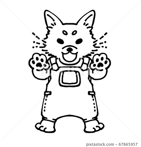 Werewolf line drawing illustration - Stock Illustration [67665957] - PIXTA