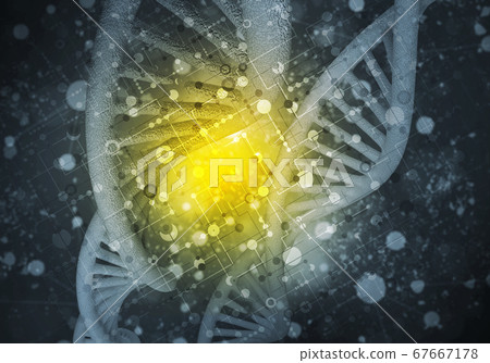 DNA molecules background, 3D rendering - Stock Illustration [67667178 ...