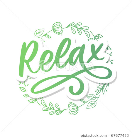 Hand drawn typography lettering phrase Relax - Stock Illustration ...