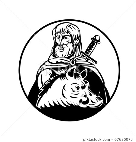 Freyr or Frey God in Norse Mythology with Sword-插圖素材 [67680073] - PIXTA圖庫