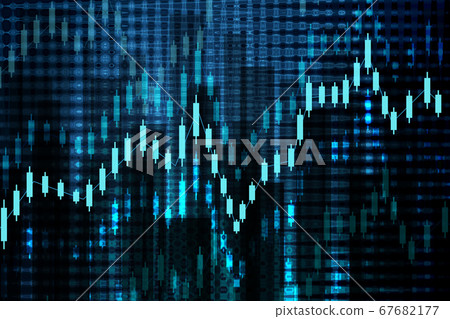Blue stock graph background - Stock Illustration [67682177] - PIXTA