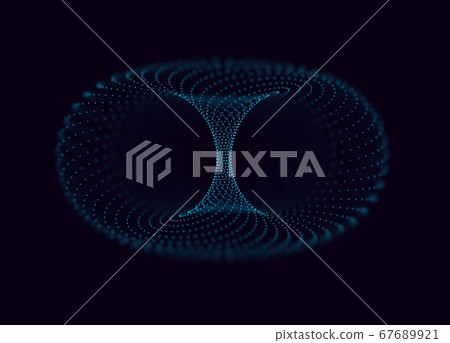 3 D vector torus. Abstract vector element with... - Stock Illustration ...
