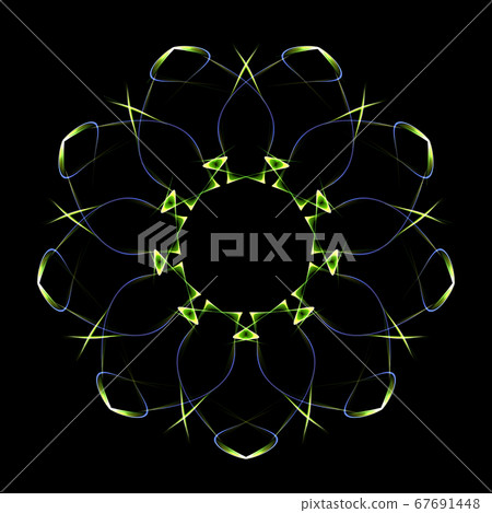 Beautiful nine-sided polygon 20200718_007 - Stock Illustration ...