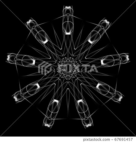 Beautiful nine-sided polygon 20200718_004m... - Stock Illustration ...