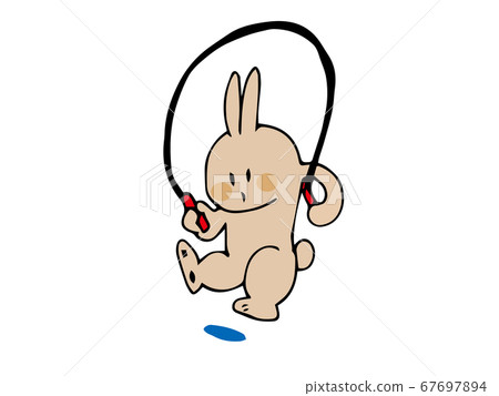 Rabbit skipping rope - Stock Illustration [67697894] - PIXTA