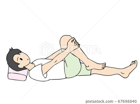 Gluteus maximus stretch (shallow) - Stock Illustration [67698840] - PIXTA
