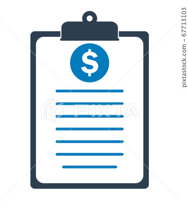 Financial report icon. Flat style vector EPS. - Stock Illustration ...
